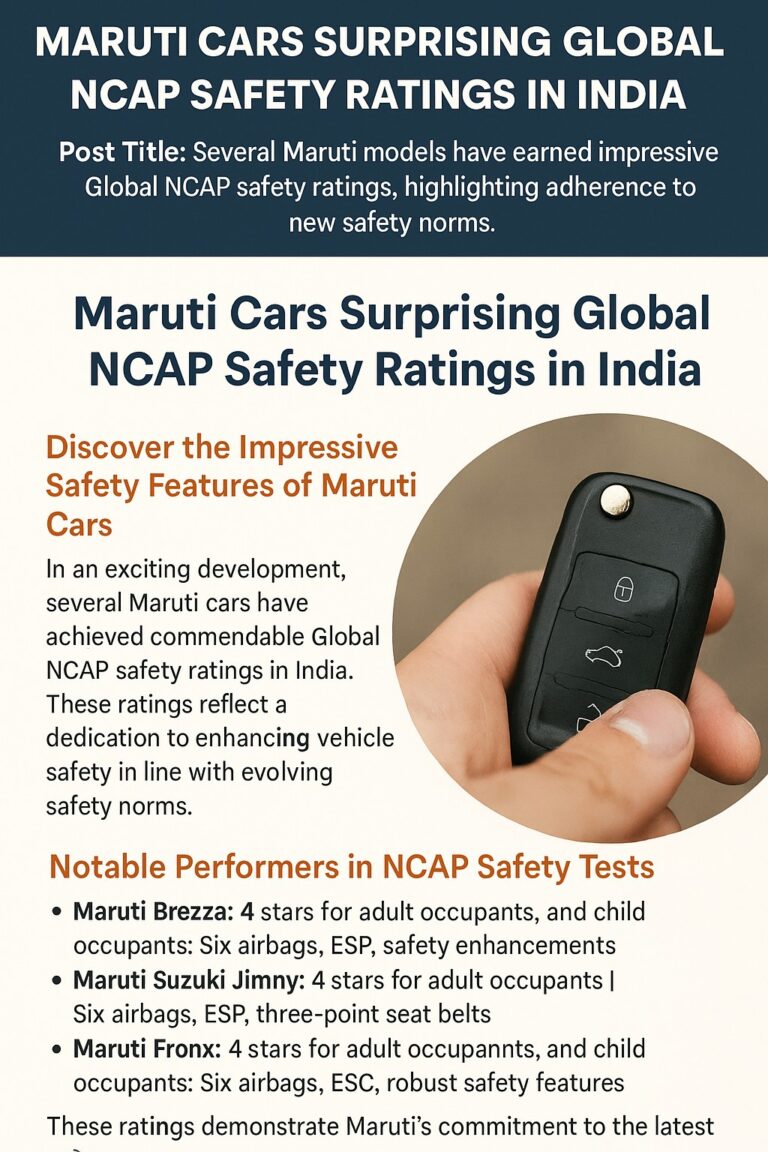 Maruti Cars: Surprising Global NCAP Safety Ratings in India